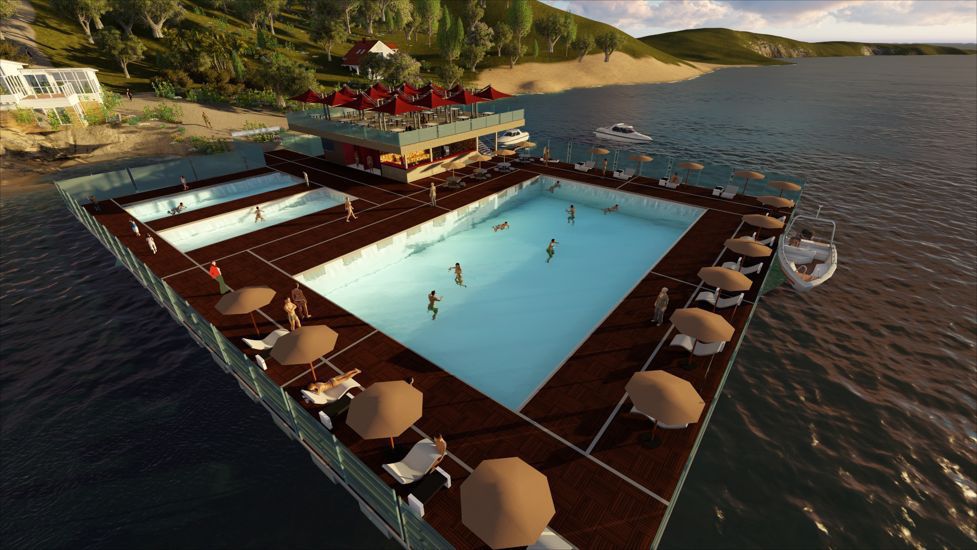 Piscine flottante - HSB Marine