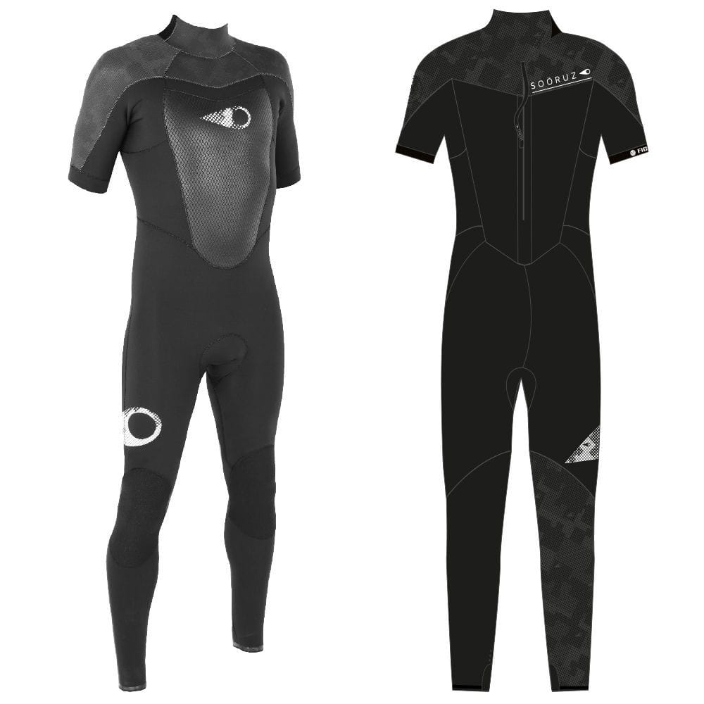 Combinaison en néoprène de surf - FIGHTER Back-zip Black - SOÖRUZ ...