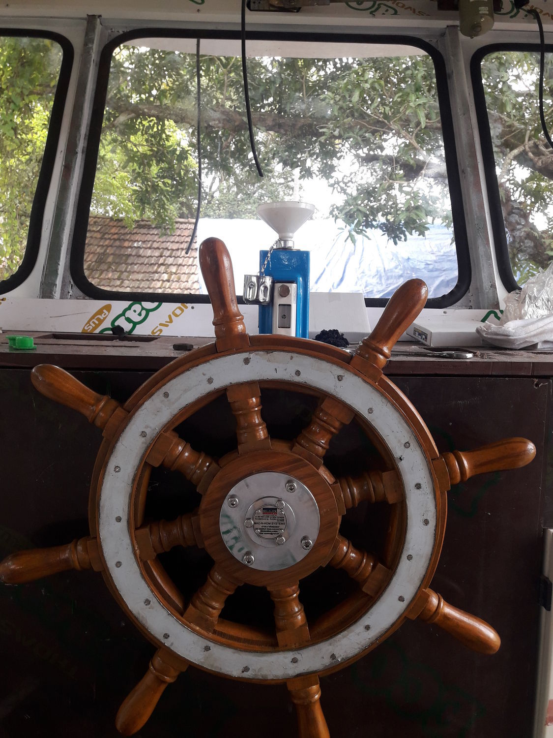 Volant en bois pour bateau à moteur - Steering Wheel - 30" - Mac-N-Hom ...