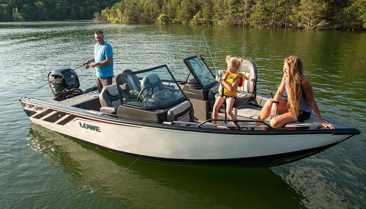 Runabout hors-bord - FS 1900 - Lowe - à double console / open / de ski ...