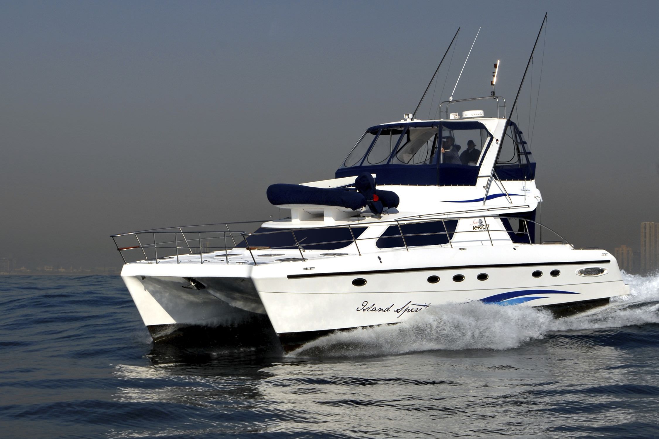 Vedette catamaran - POWERCAT 450 - African Cats - in-bord / à fly / de ...