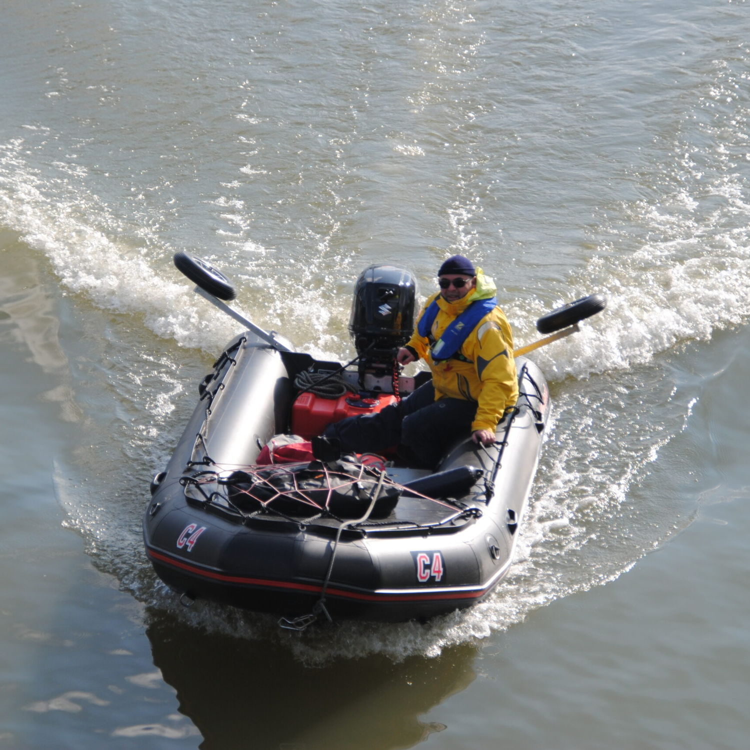 Bateau pneumatique hors-bord - Commando C4 - Bombard - pliable / open ...