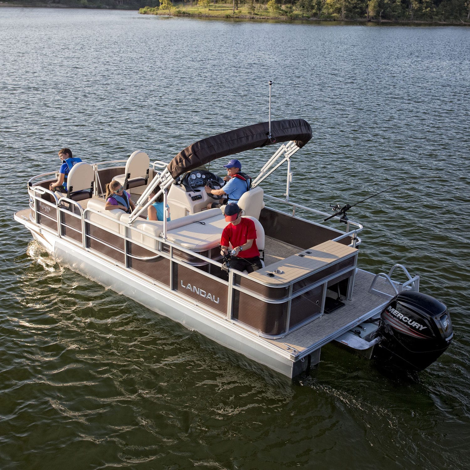 Bateau ponton hors-bord - A'Lure 212 - Landau Boats - tri-tube / de ...