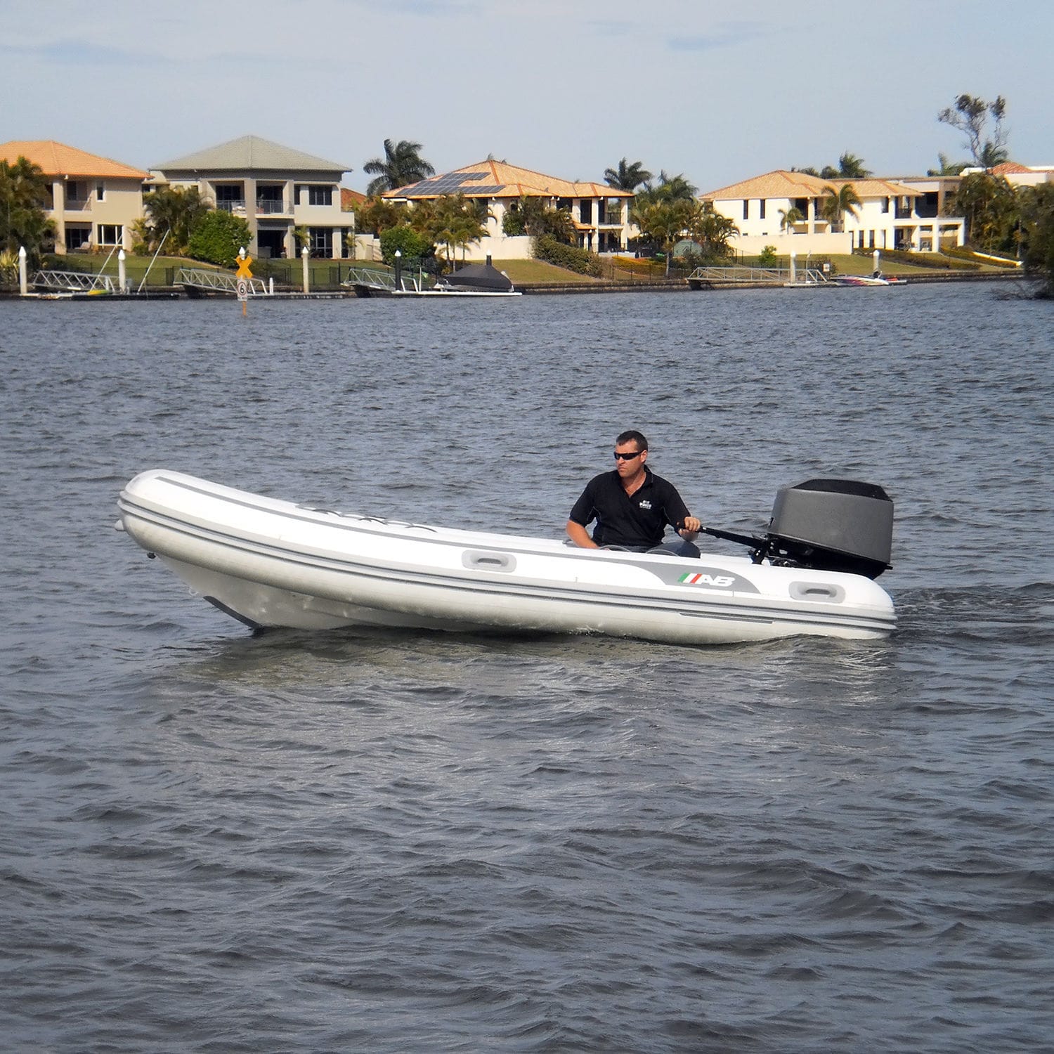 Bateau pneumatique hors-bord - 15 AL - AB Inflatables - semi-rigide ...