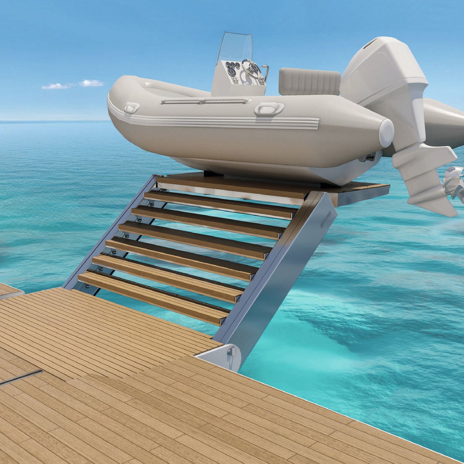 Passerelle pour yacht - SP 603 - Besenzoni SpA - télescopique ...