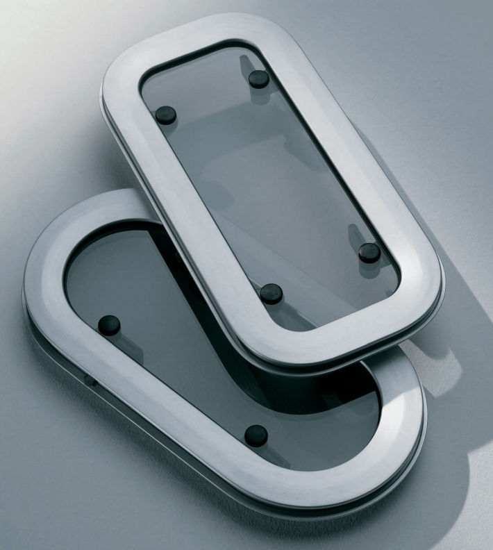 Hublot rectangulaire - SL series - Nautica F4 - pour bateau / ouvrant ...