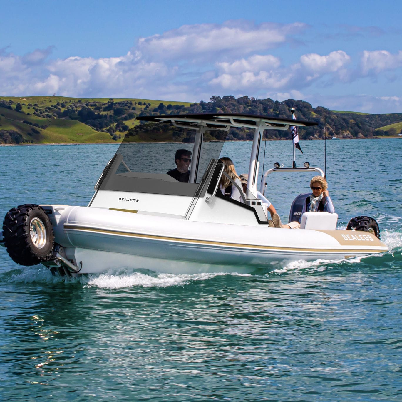 Bateau pneumatique hors-bord - SEMI-CAB 7.5M - Sealegs International ...