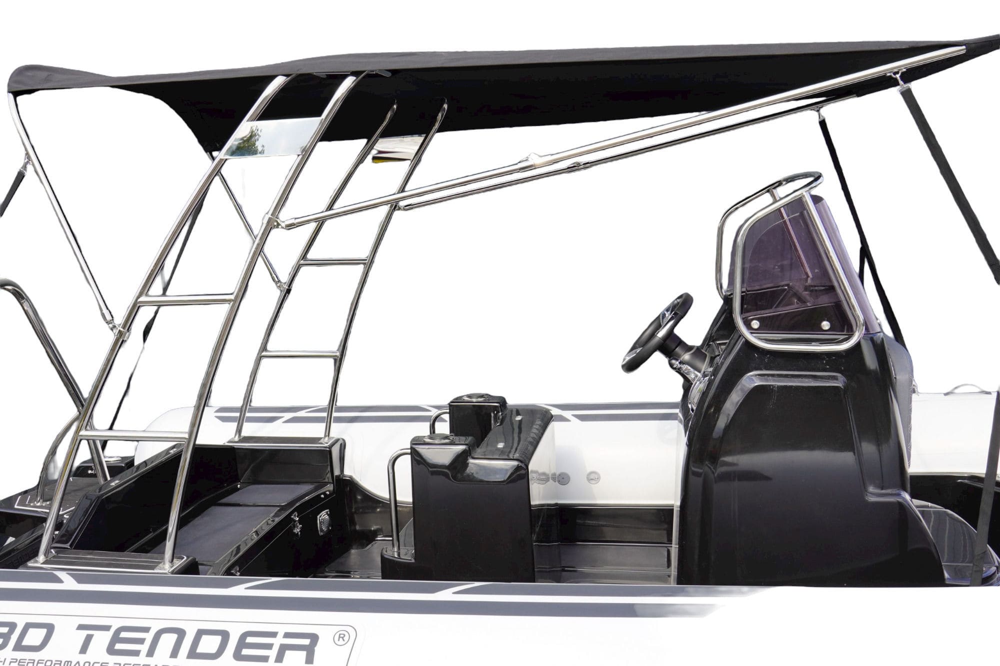 Roll-bar pour bateau pneumatique - R08 - 3D MARINE - bimini-top intégré