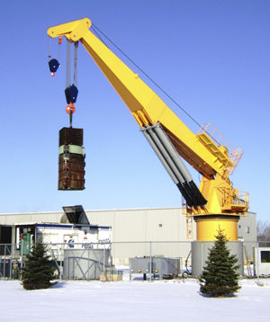 Grue pour navire - Appleton Marine Inc - de pont / à flèche relevable
