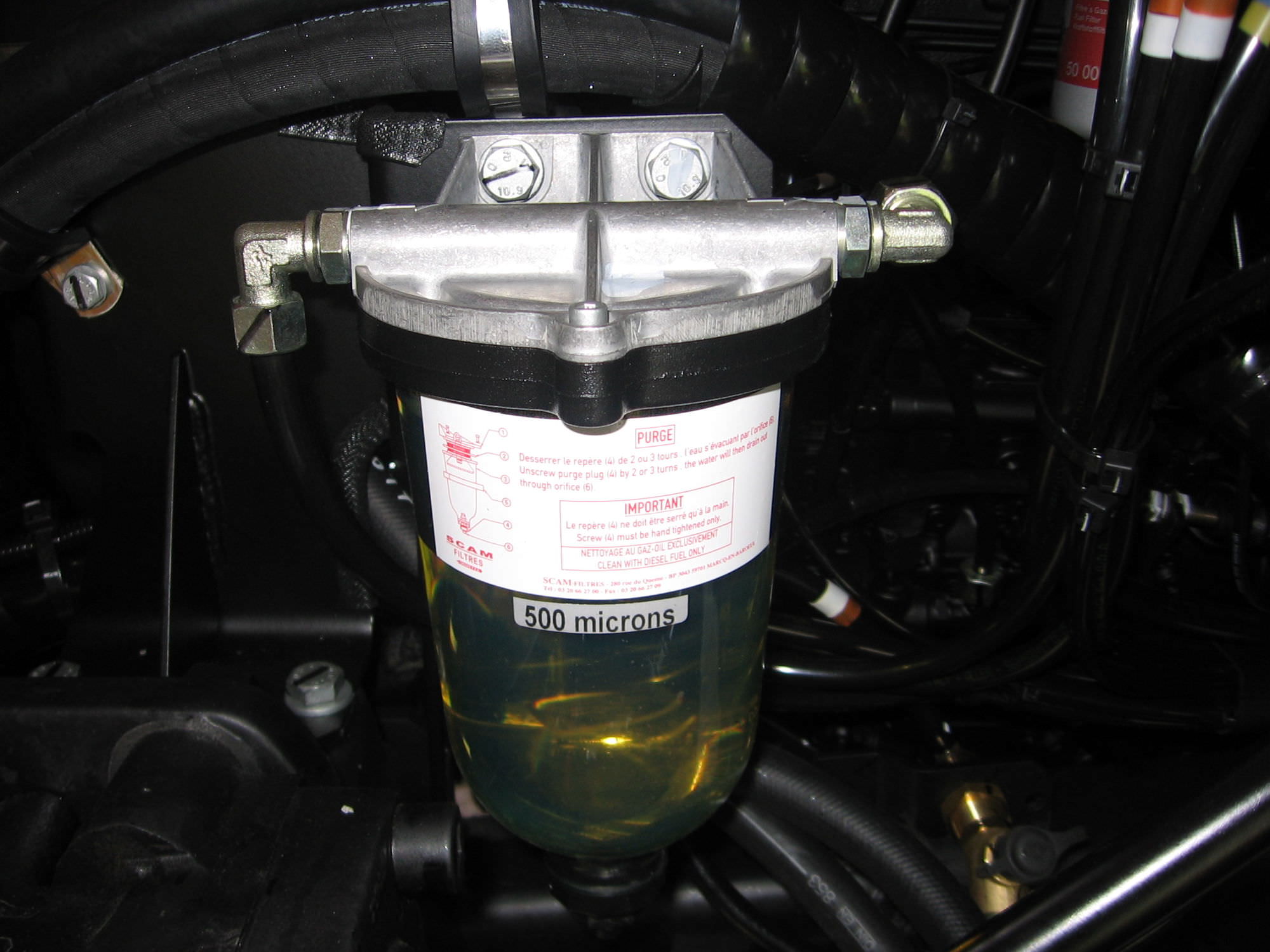 Filtre séparateur eau/gasoil / pour bateau / pour moteur - VTX - SCAM ...