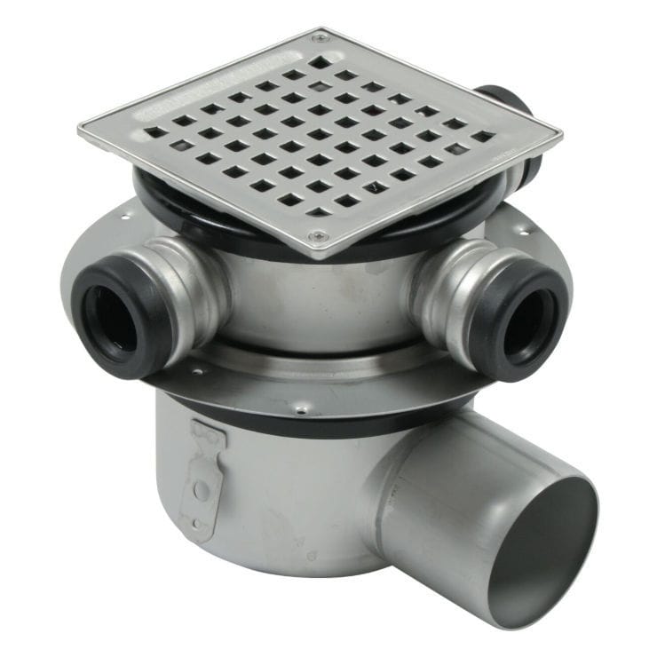 Siphon de sol en inox - 313.300.075 S - BLUCHER - pour yacht / pour ...