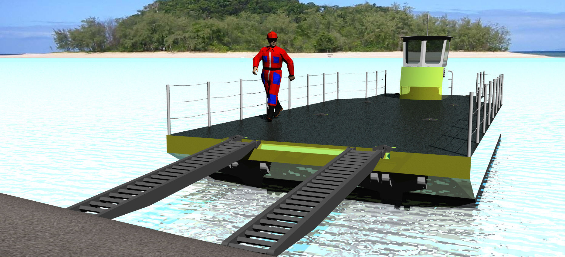 Barge de travail - Container Barge 1200D - ContainerTug B.V. - en ...