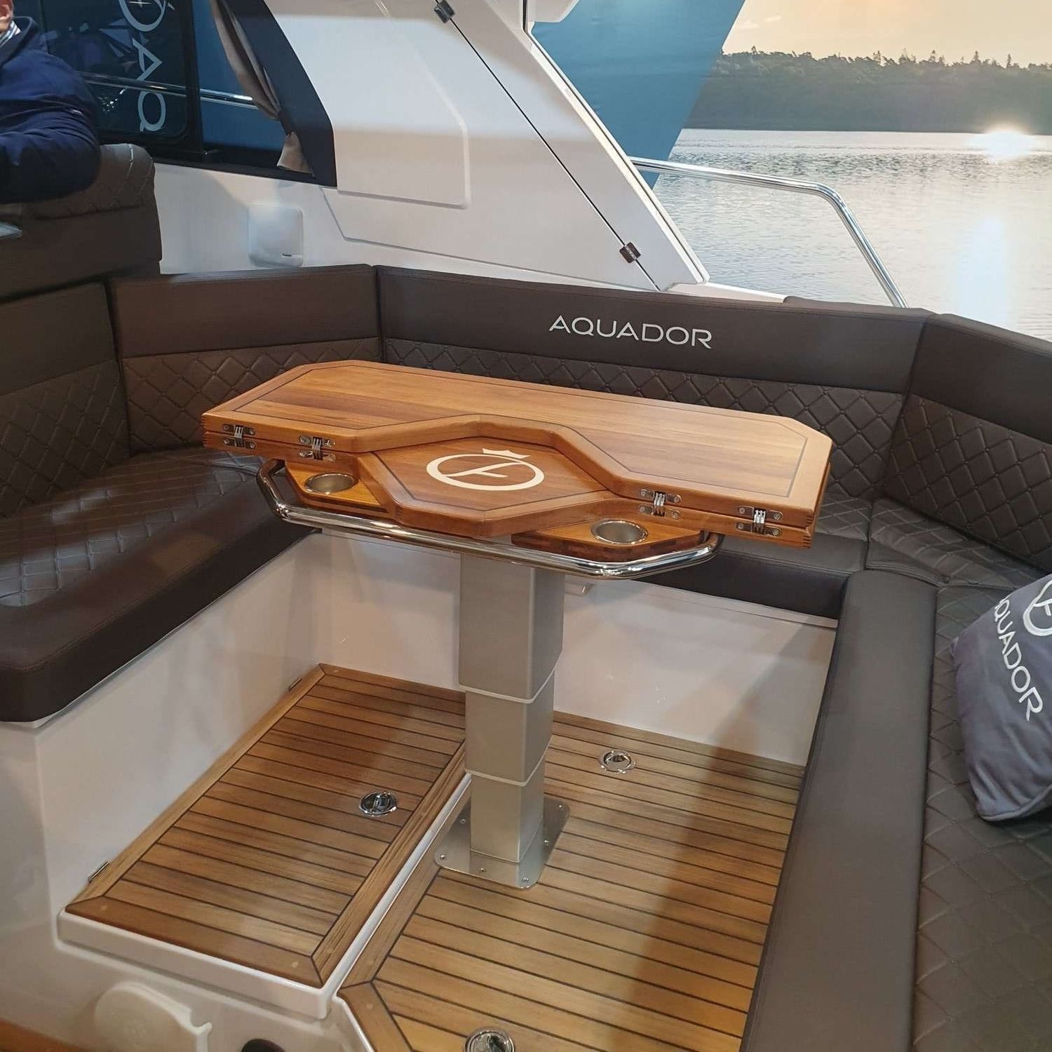 Plateau de table en contreplaqué - Eurodesign - en teck / pour bateau