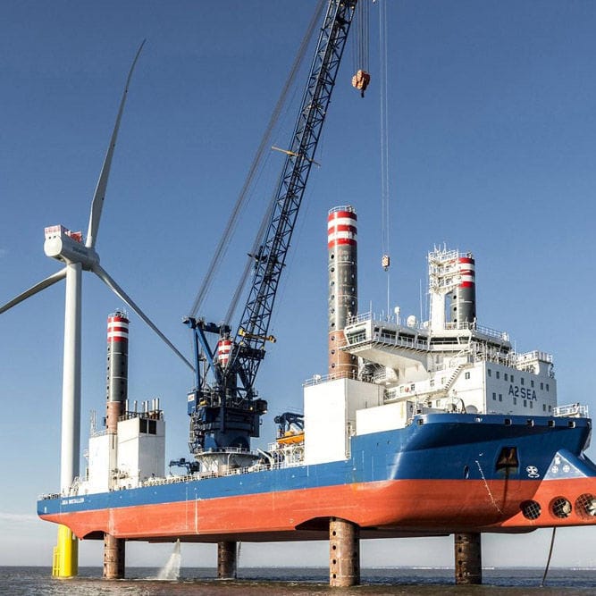 Grue pour navire - RHS Series - GENMA SOLUTION - pour forte charge / offshore