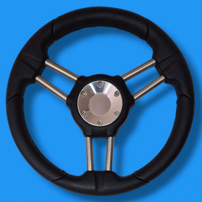 Volant en aluminium pour bateau à moteur - SSS03 - Volantec OOD - noir