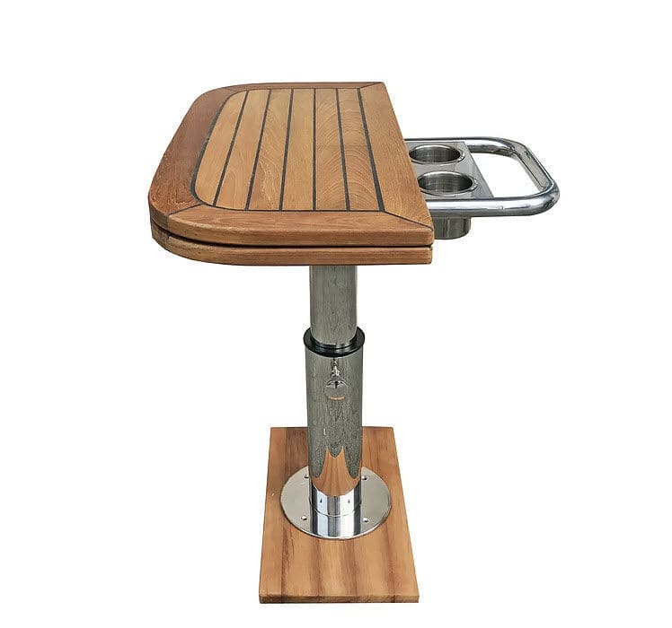 Table pour bateau - June T - Mia Marin - pliante / ajustable / en teck