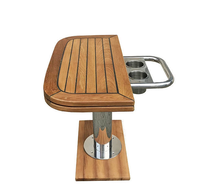 Table pour bateau - June T - Mia Marin - pliante / ajustable / en teck