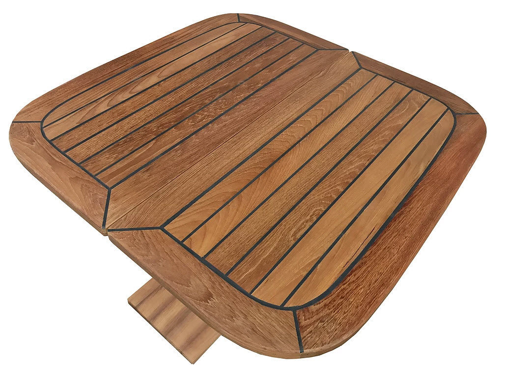 Table pour bateau - June T - Mia Marin - pliante / ajustable / en teck