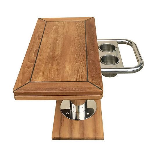 Table pour bateau - July T - Mia Marin - pliante / ajustable / en teck