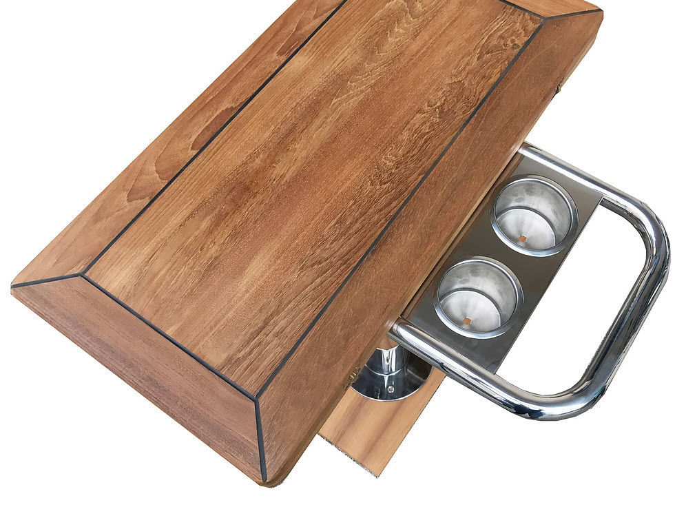 Table pour bateau - July T - Mia Marin - pliante / ajustable / en teck
