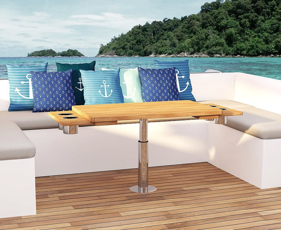 Table pour bateau - Sierra - Mia Marin - ajustable / en teck