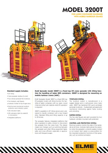 Tous les catalogues et fiches techniques (PDF) ELME SPREADER